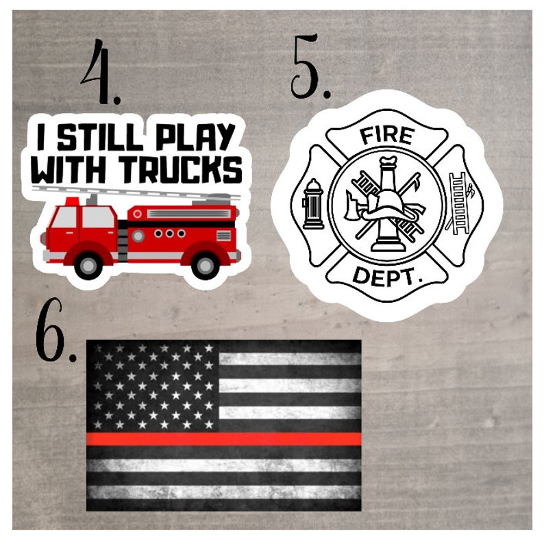 Firefighter Stickers Fire Trucks Fire Wife First - Etsy
