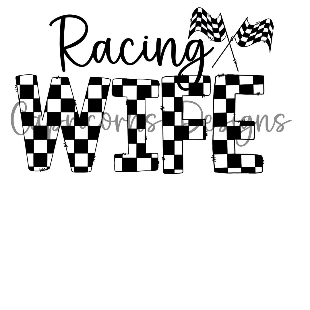 Racing WIFE Doodle Letter PNG Digital Design Download - Etsy