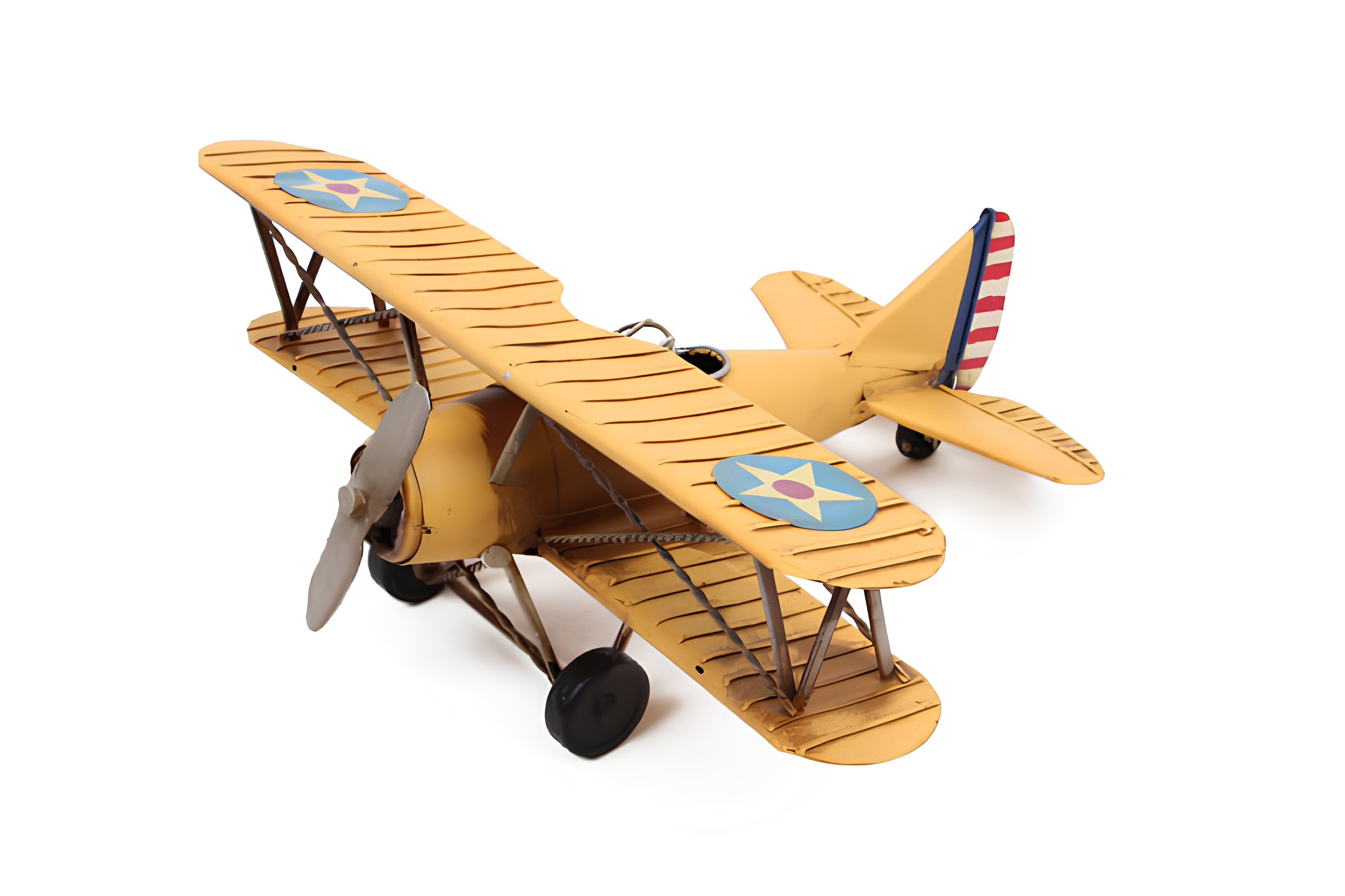 Decorative Metal Airplane Model Biplane Handmade,nostalgic Vintage ...