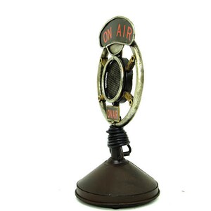 Decorative Metal Microphone for Nostalgic Tabletop Decor,a Timeless ...