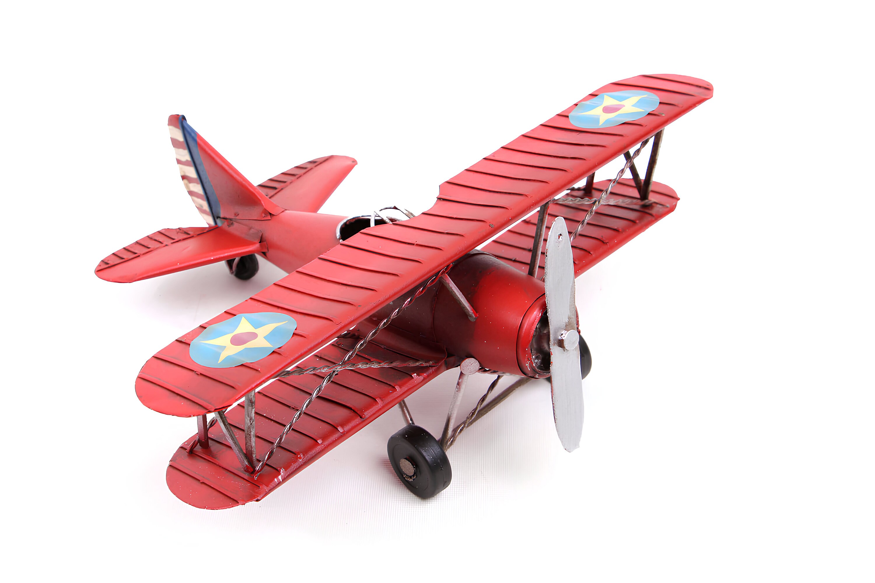 Decorative Metal Airplane Model Biplane Handmade,nostalgic Vintage ...
