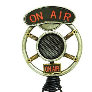 Decorative Metal Microphone for Nostalgic Tabletop Decor,a Timeless ...