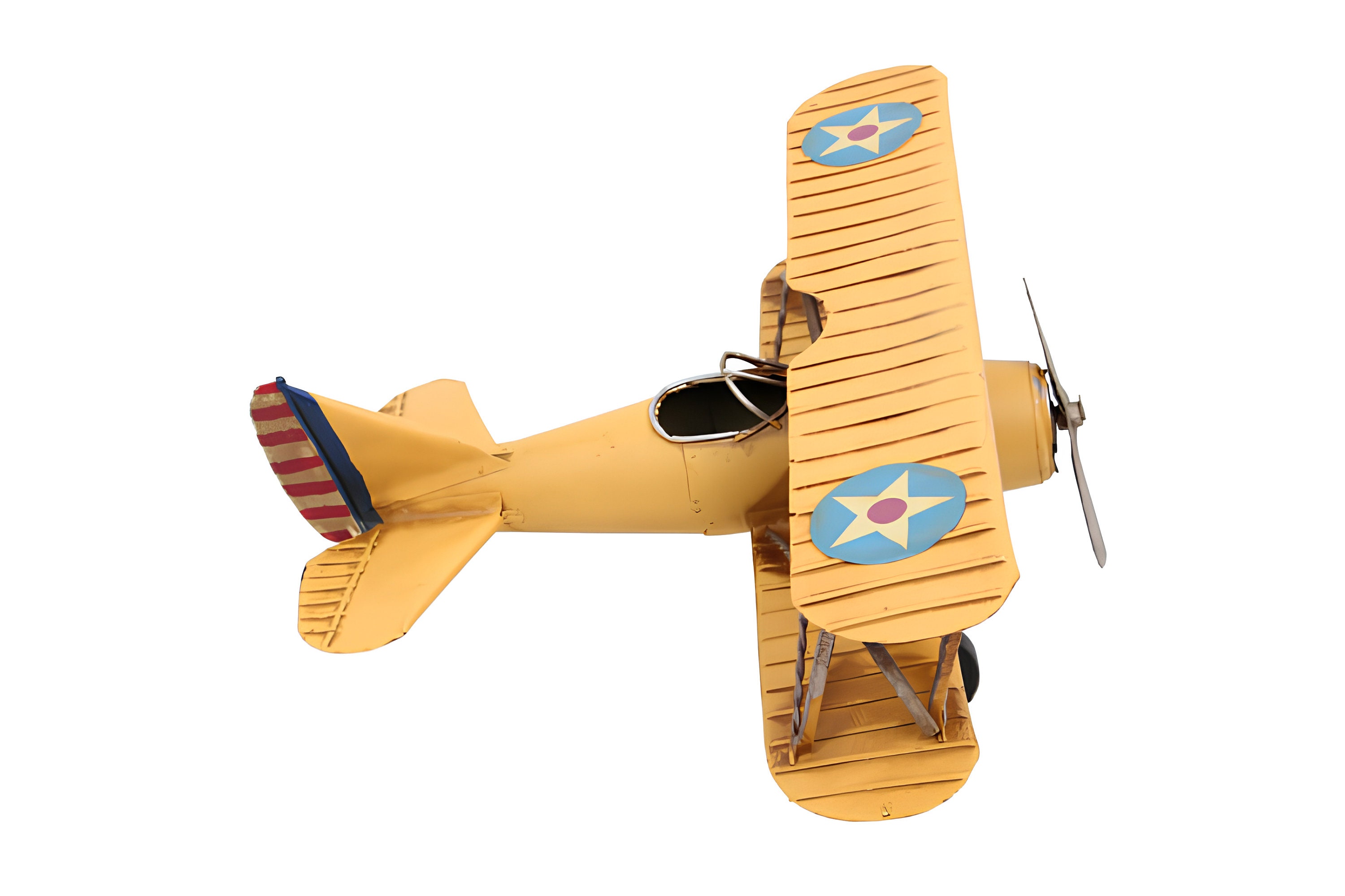 Decorative Metal Airplane Model Biplane Handmade,nostalgic Vintage ...