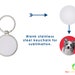 BLANK Sublimation Round Metal Keychain Heavy Duty Alloy Sublimation ...