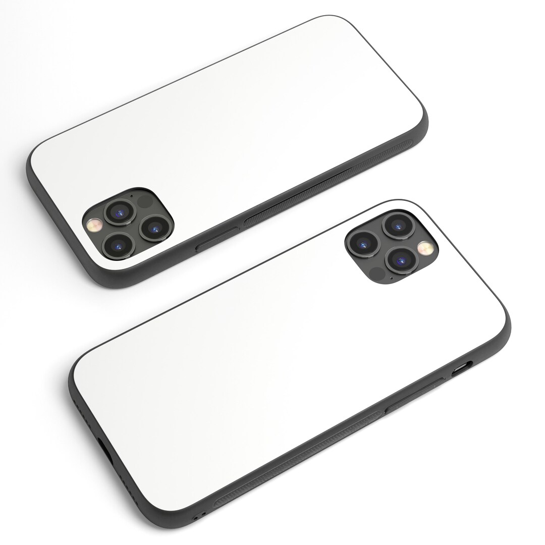 Sublimation iPhone Case Blank: Glass Insert, Black Rubber Cover - Etsy