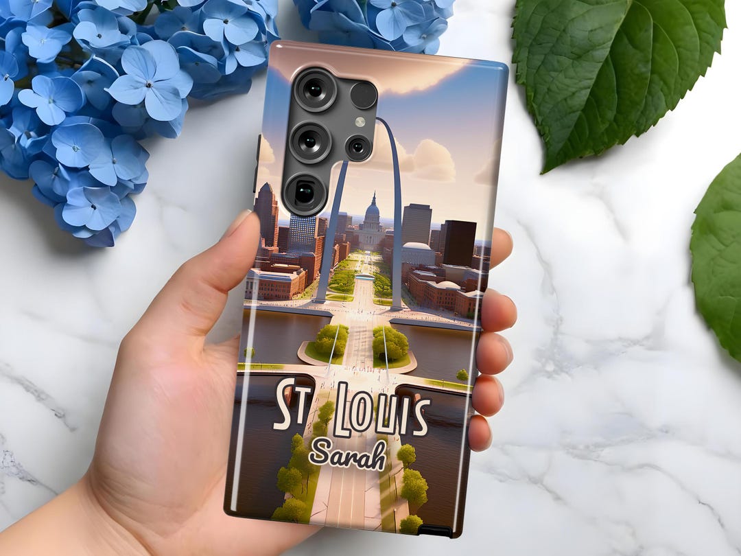 St Louis Personalized City Skyline Phone Case | Custom Name Case ...