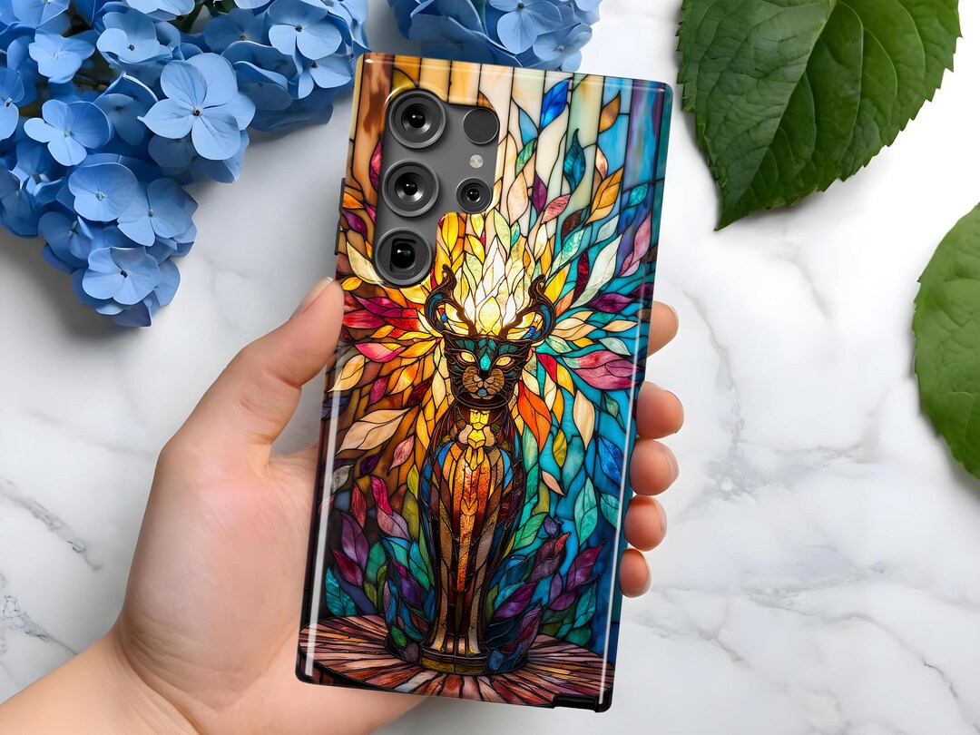 Stained Glass Ancient Idol Phone Case - Etsy