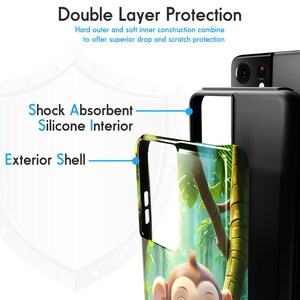 Cute Baby Animal Monkey Phone Case Samsung Galaxy S24, S23, S22, S21 ...