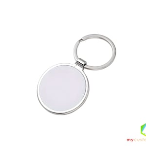 BLANK Sublimation Round Metal Keychain | Heavy Duty Alloy Sublimation ...