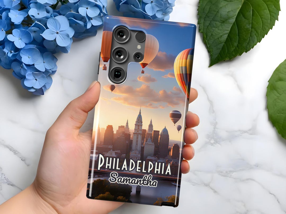 Philadelphia Personalized City Skyline Phone Case | Custom Name Case ...