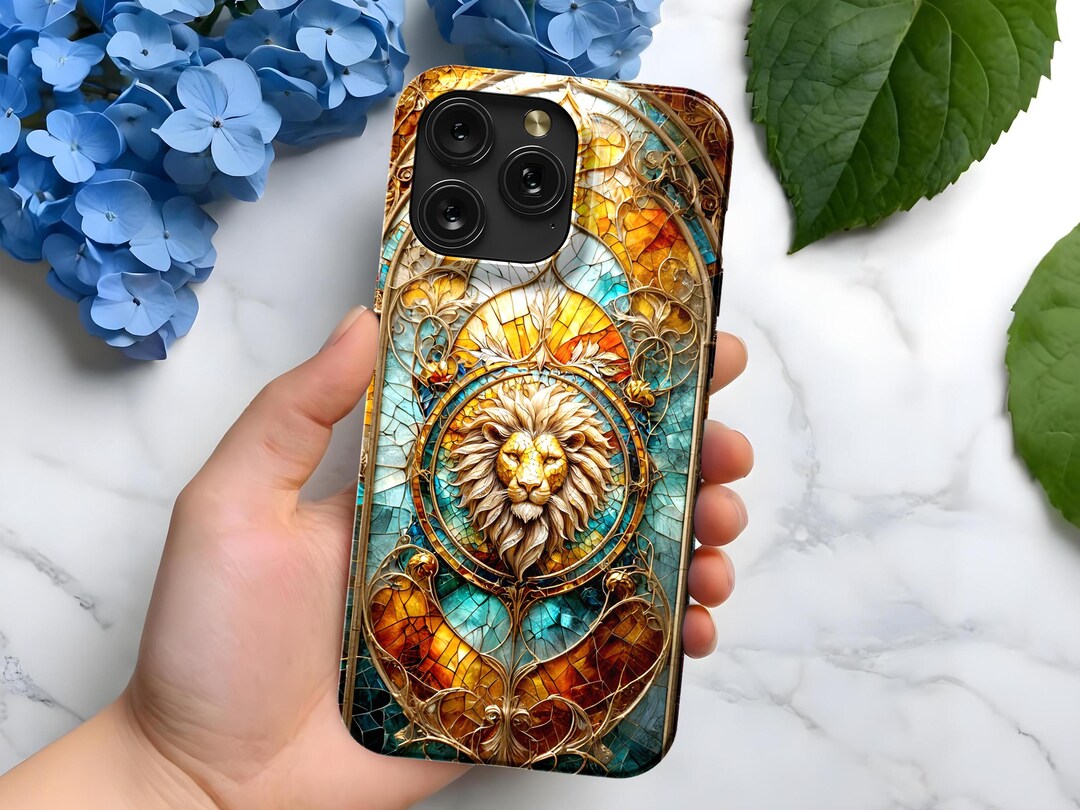 Leo Astrological Zodiac Sign Stained Glass Phone Case | Magsafe ...