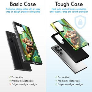Cute Baby Animal Monkey Phone Case Samsung Galaxy S24, S23, S22, S21 ...