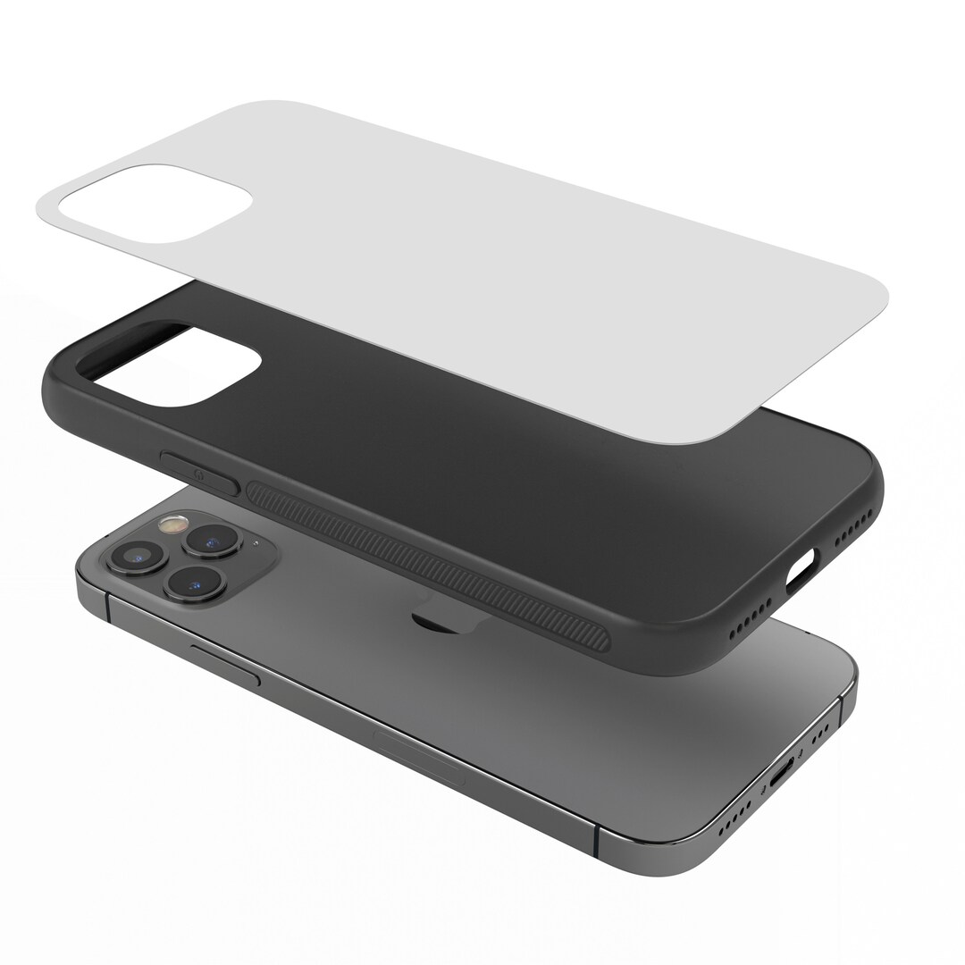 Sublimation Blank 2d for iPhone Cases: Black Rubber, Metal Insert - Etsy
