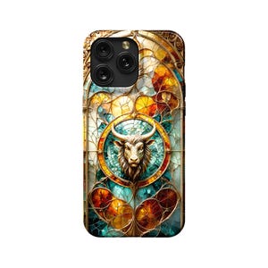 Taurus Astrological Zodiac Sign Stained Glass Phone Case | Magsafe ...