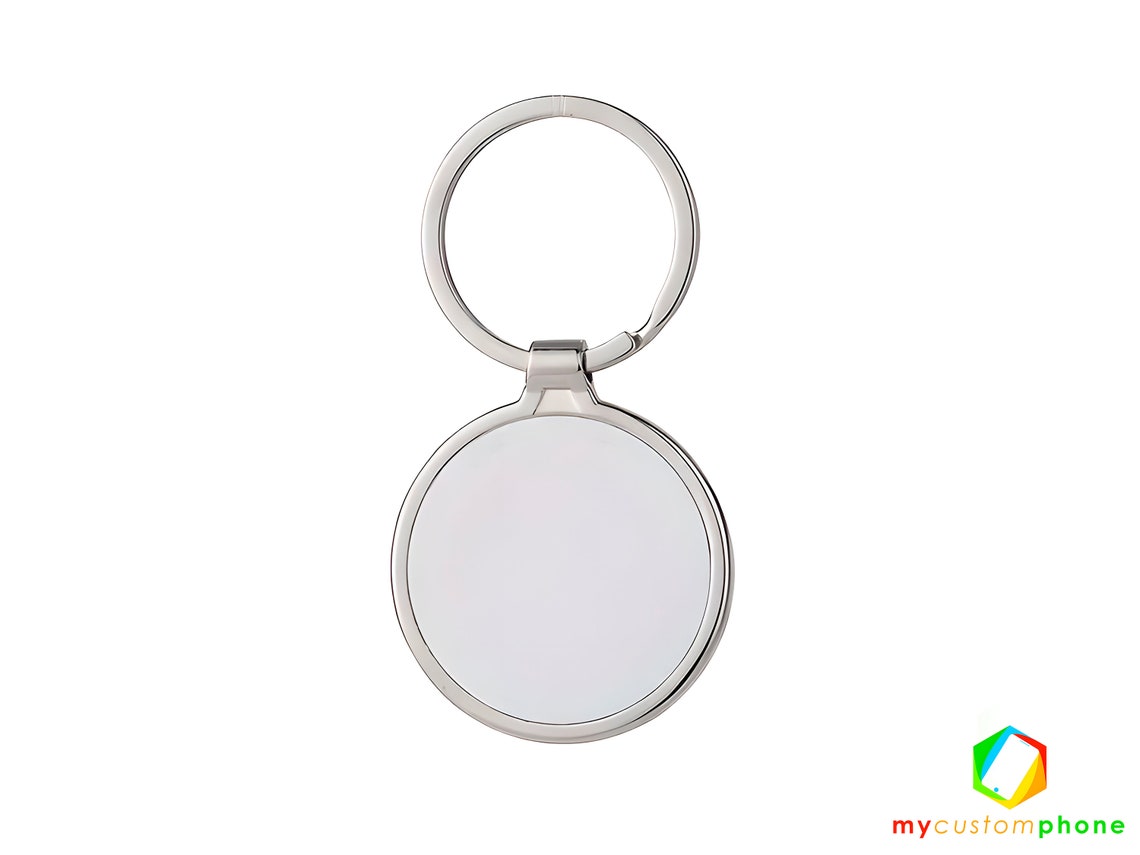 BLANK Sublimation Round Metal Keychain Heavy Duty Alloy Sublimation ...