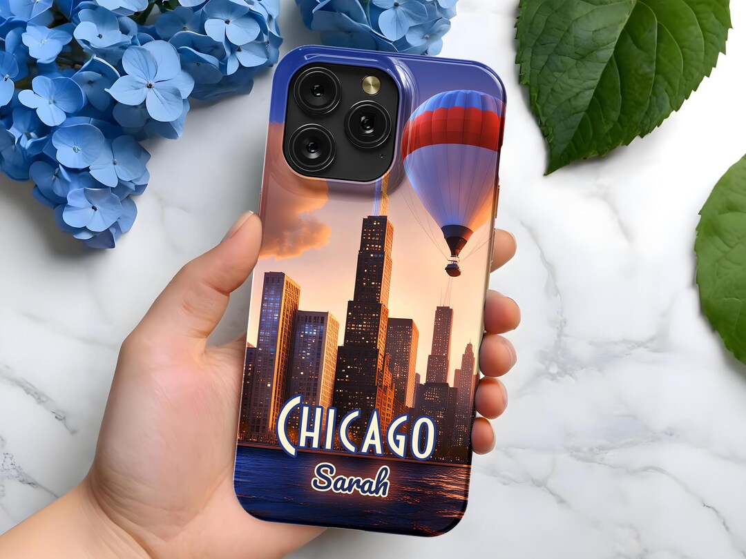 Personalized Chicago Skyline iPhone Case - Etsy