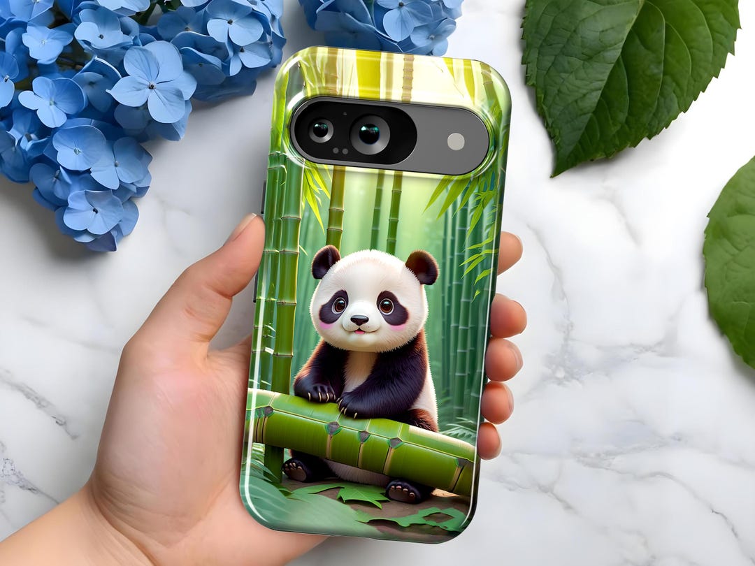 Adorable Panda Phone Case | Cute Animal Design | Google Pixel 9, 8, 7 ...