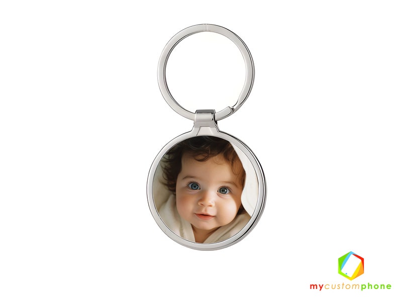 BLANK Sublimation Round Metal Keychain Heavy Duty Alloy Sublimation ...