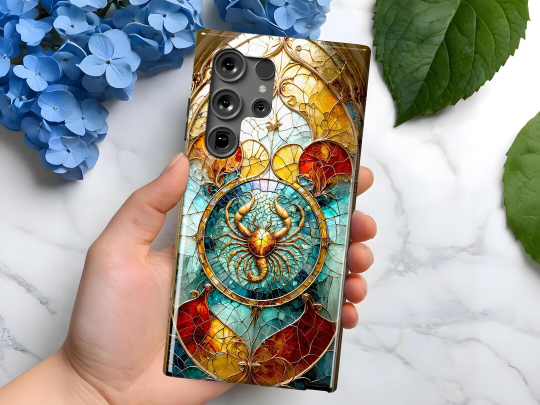 Scorpio Astrological Zodiac Sign Stained Glass Phone Case | Samsung ...