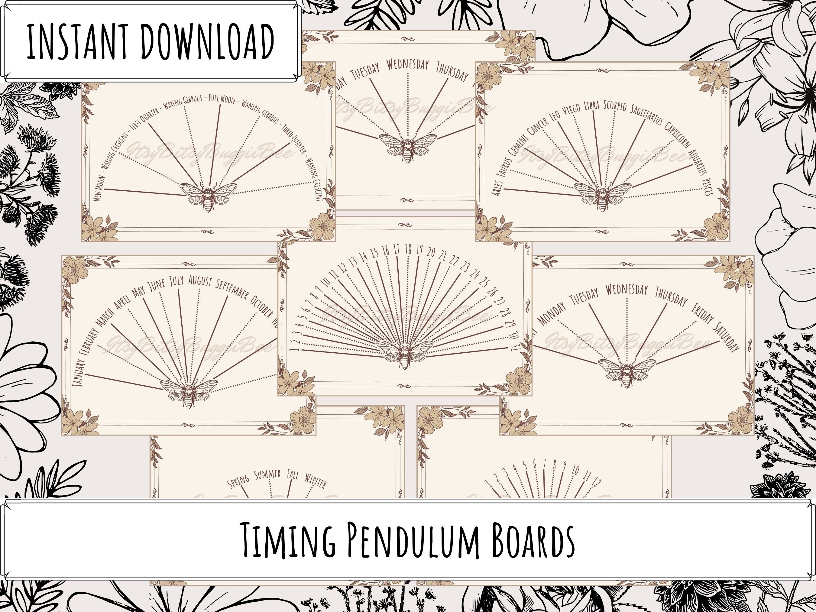 Printable Timing Pendulum Boards Digital Download - Etsy