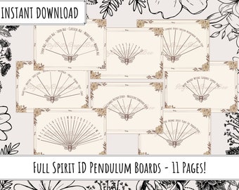 Printable Spirit Guide ID Pendulum Boards Digital Download - Etsy