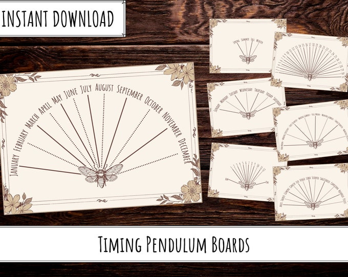 Pendulum Board Printable, Pendulum Mat Printable, Downloadable Pendulum ...