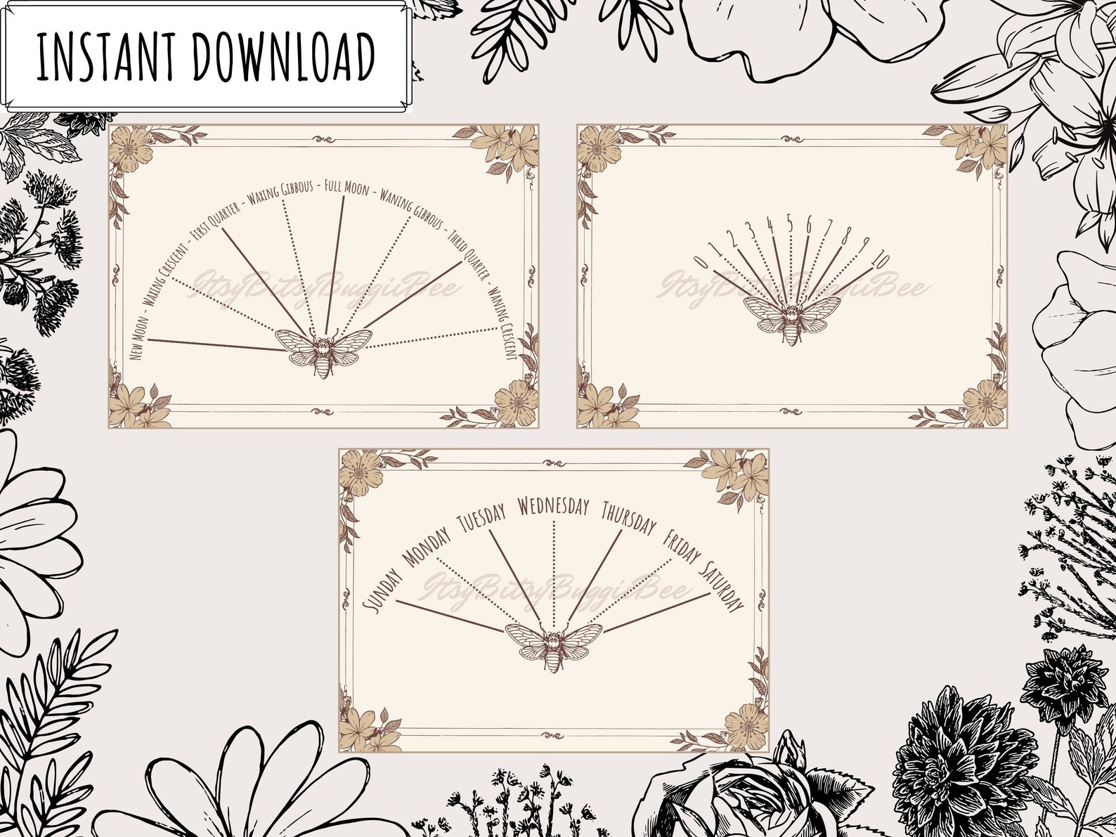 Printable Pendulum Boards the Basics Yes/no Alphabet Days of the Week ...