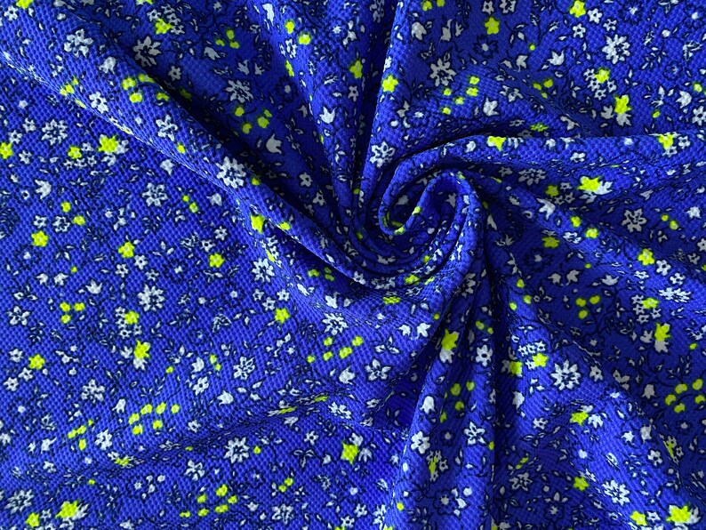 Tiny Flowers on a Pique Spandex - Etsy