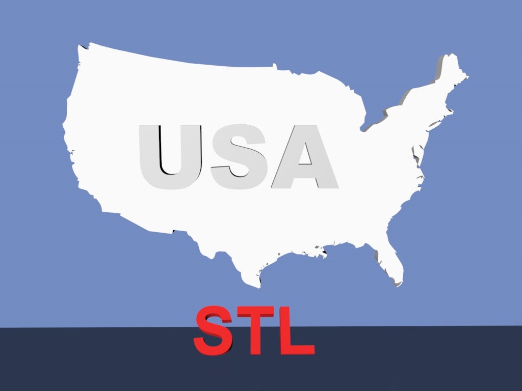 USA MAP STL for 3D Printing - Etsy