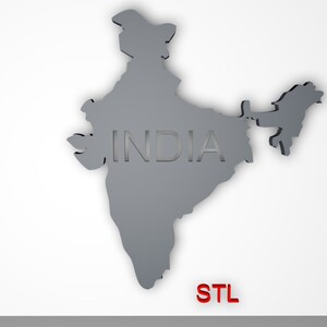 India Map STL for 3D Printing - Etsy