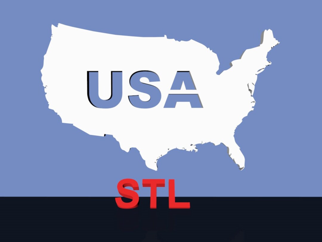 USA MAP STL for 3D Printing - Etsy