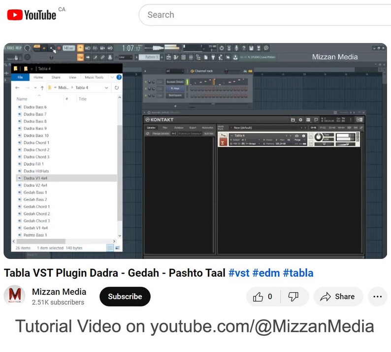 Dadra - Gedah and Pashto Tabla Samples VST Plugin With Midi Variation ...