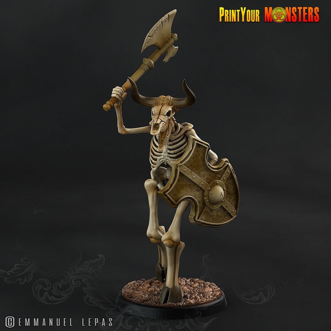 Minotaur Skeletons | Miniature Game Figures | 28mm Fantasy Wargame ...