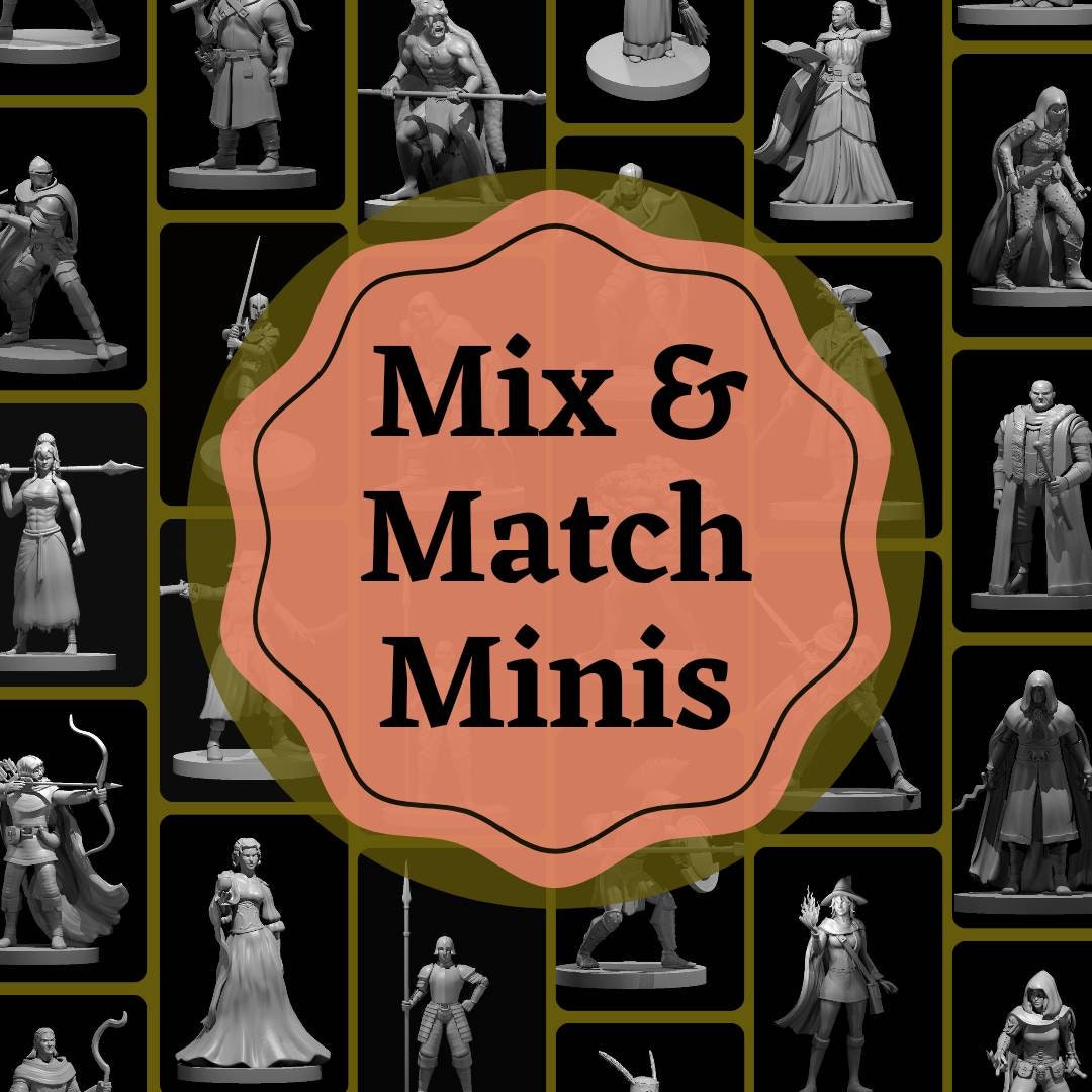 NPC Bulk Pack 1, 28mm Mini Figures for Use in Ttrpg or Diorama as Heros ...