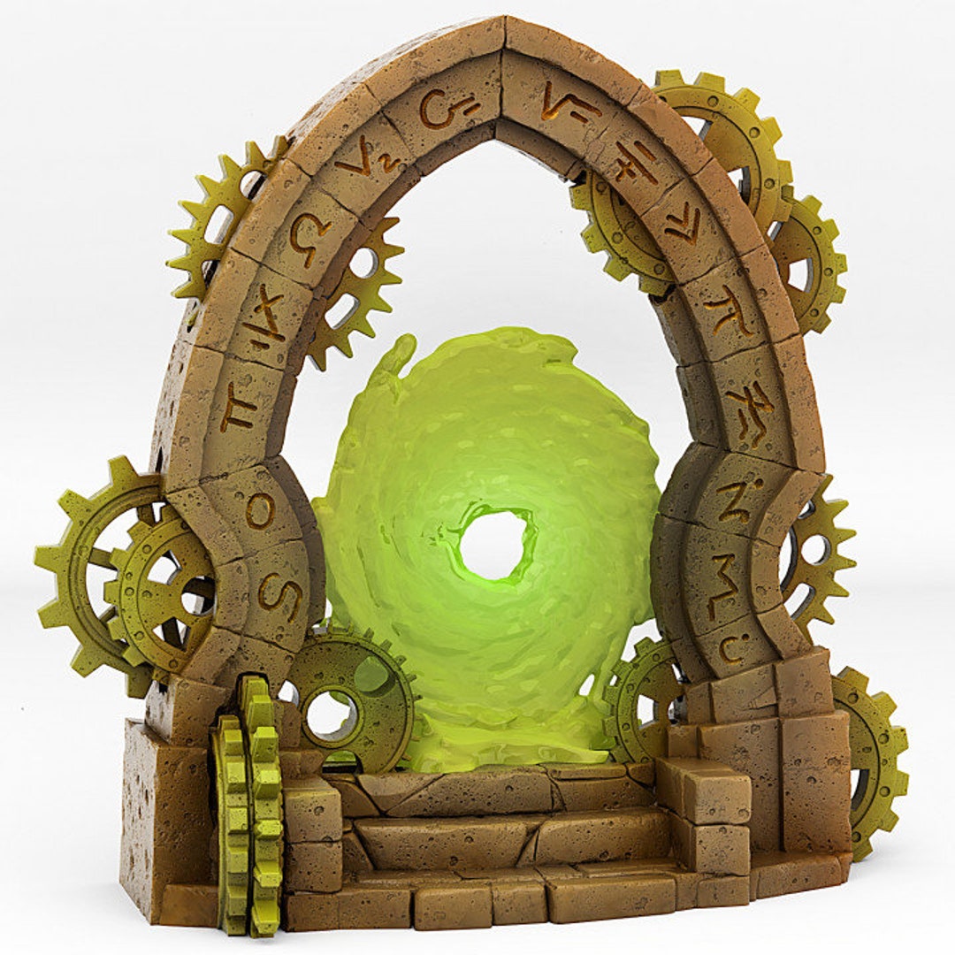 Clockwork Portal With Effect | Miniature Scatter Terrain | 28mm Fantasy ...