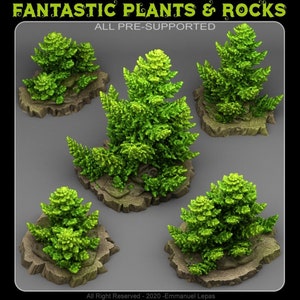 Ancient Pines Evergreen Forest Hand Painted Terrain Miniature Set 28mm ...