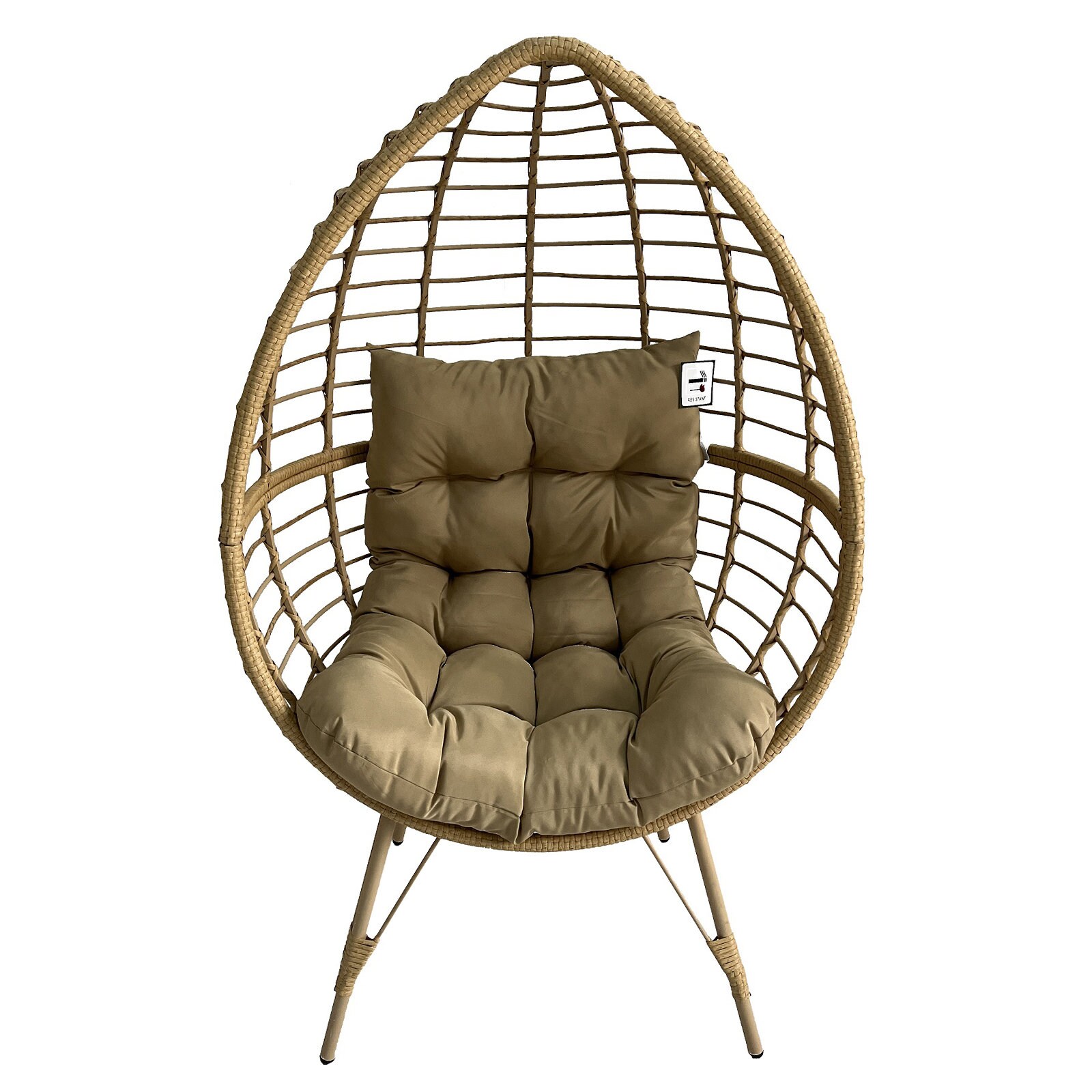Rattan Standing Egg Chair Patio Weave Cocoon Seat With - Etsy UK