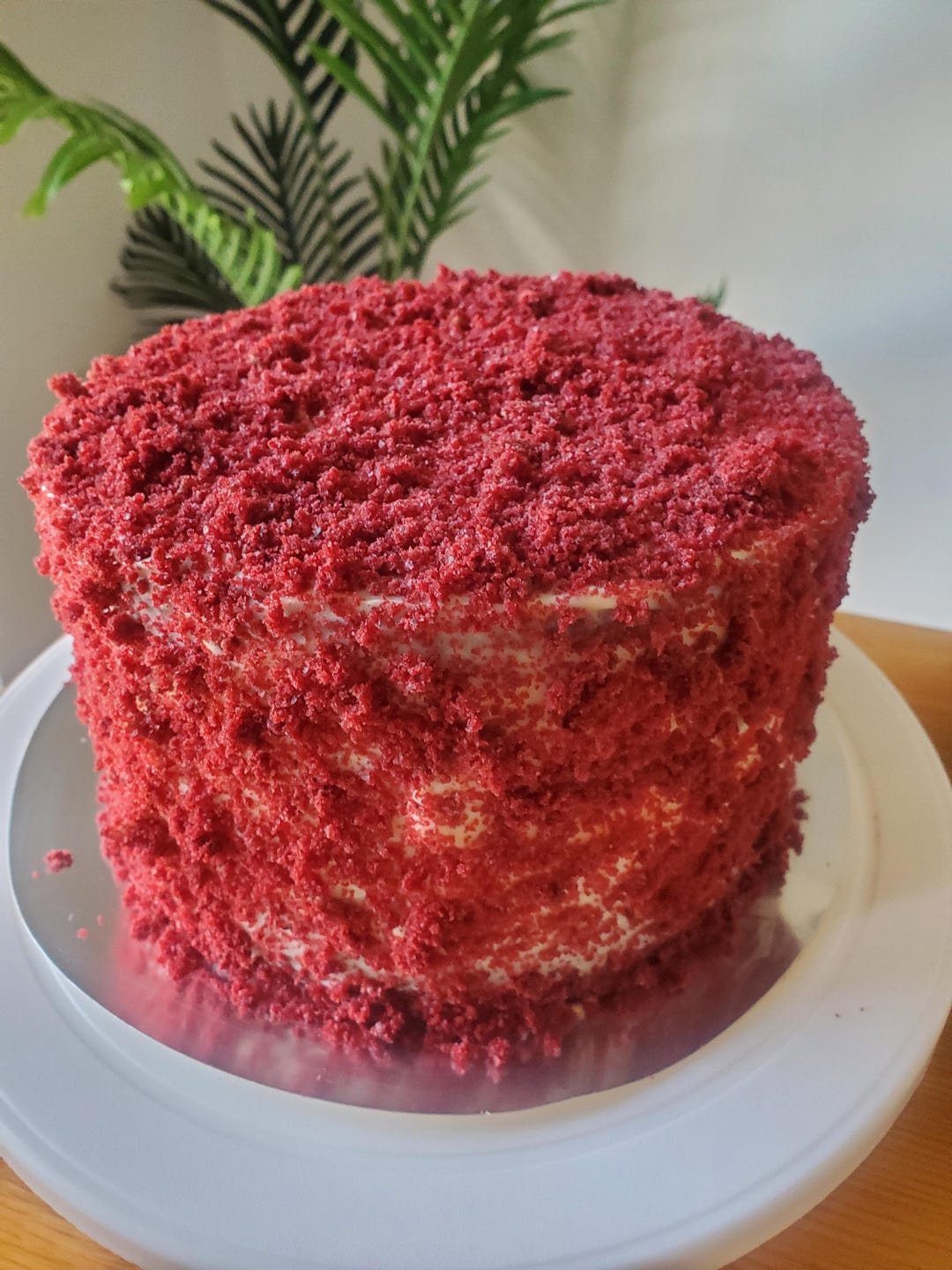 7" Round Red Velvet Cake+freshly Whipped Cream Cheese, Home Made ...