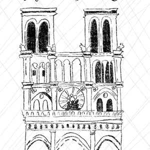 Notre Dame Coloring Page - Etsy