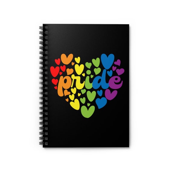 Pride Heart Spiral Notebook Ruled Line - Etsy