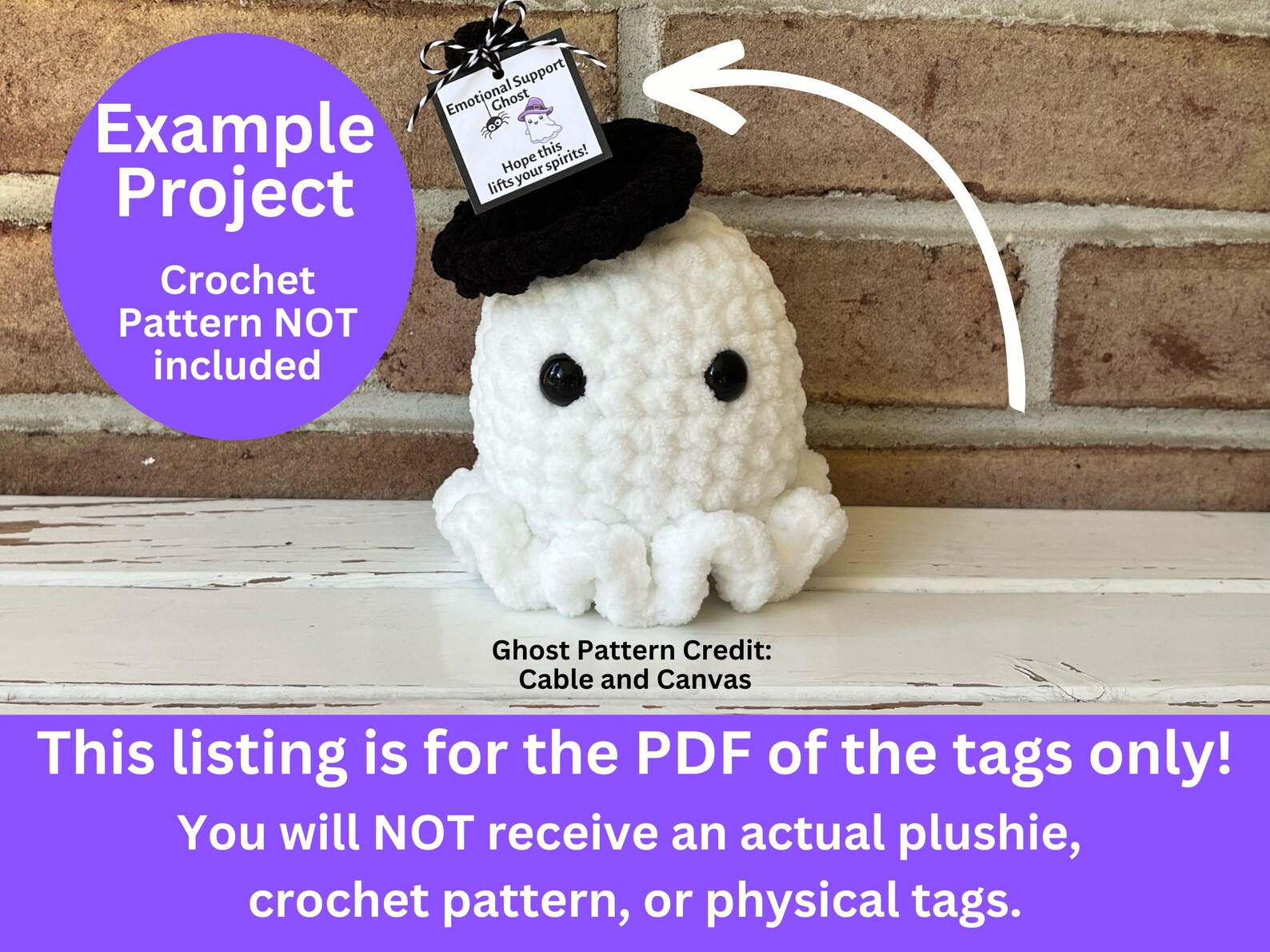 PRINTABLE Emotional Support Ghost Tags, Lift Your Spirits, Boost of ...