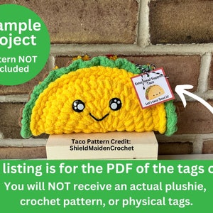 PRINTABLE Emotional Support Taco Tags, Let's Taco 'bout It, Digital PDF ...