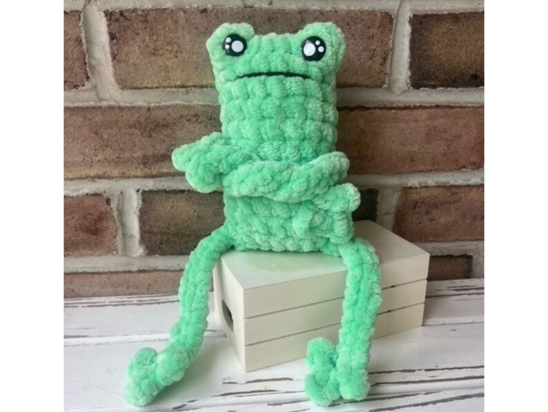 Crocheted Leggy Frog Frog Fidget Plushie Froggy Plush Gift - Etsy