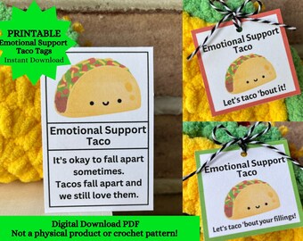 Emotional Support Taco - Etsy