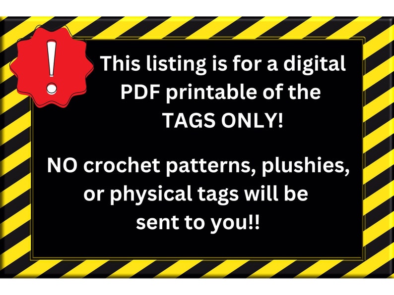 PRINTABLE Emotional Support Potato Tags, Display for Crochet Potatoes ...