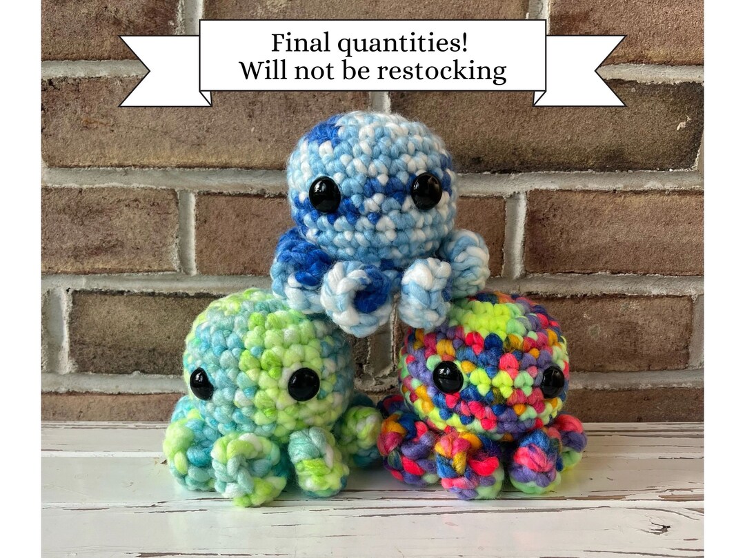 Pocket Octo, Rainbow Octopus Plush, Stuffed Animal Octopus, Desk Pet ...