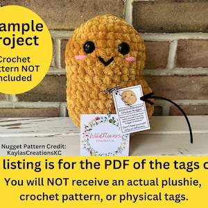 PRINTABLE Emotional Support Chicken Nugget Tags, Nugget of Wisdom ...