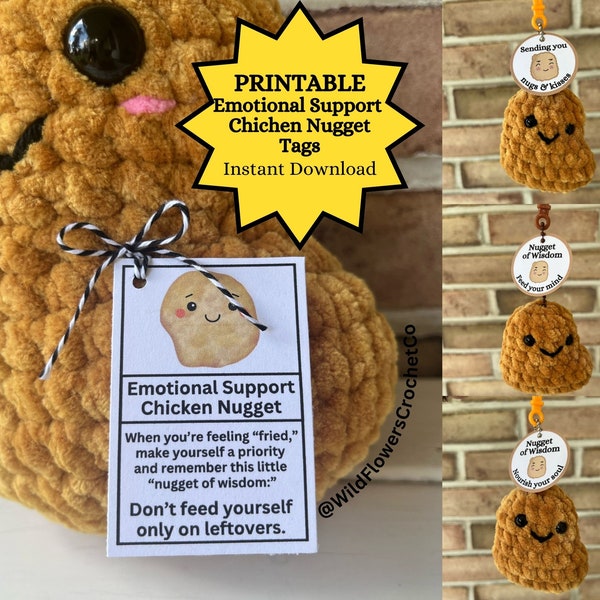 Emotional Support Nugget Tags - Etsy