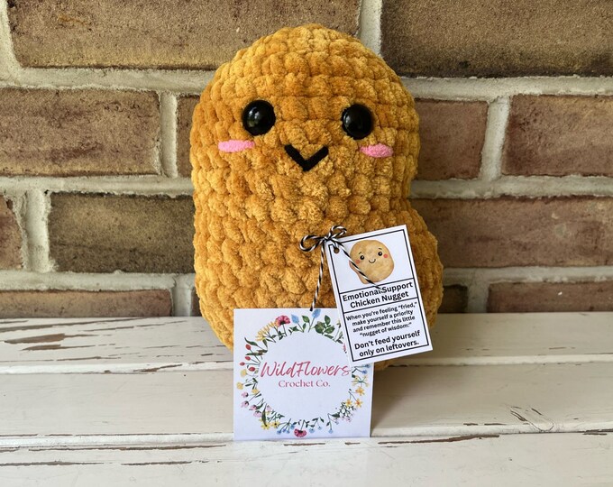 Emotional Support Chicken Nugget, Crocheted Nugget Plush, Gift for ...