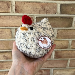 Crazy Chicken Lady Plush, Stuffed Toy Chicken, Rooster Plushie, Crochet ...